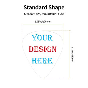 Custom 12 Pcs Guitar Pick, Personalized Add Your Image Text Light Medium Thin Unique Guitar Pick For Bass, Electric & Acoustic Guitars