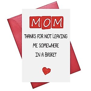 Colormoon Funny Mother's Day Card, Mothers Day Card, Funny Card for Mum, Funny Birthday Card for Mum