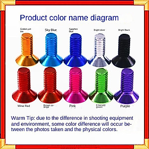 GUSTYT Screw M4x25/30mm Color Aluminum Computer case Motherboard Graphics Card Power Supply DIY Modified countersunk Head Inner Hexagon Screw (Color : 30mm Bright Black)