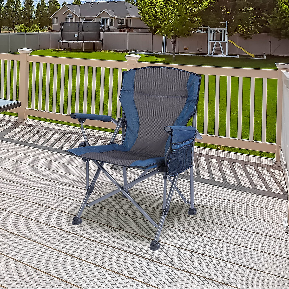 REDCAMP Oversized Camping Chairs for Adults 500lbs, Heavy Duty Hard Arm Portable Folding Chairs for Outside, Firm Outdoor Hunting Sports Chairs for Big and Tall Person