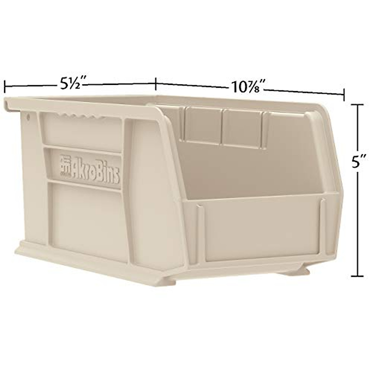 Akro-Mils - 30230RED 30230 AkroBins Plastic Storage Bin Hanging Stacking Containers, Red, (12-Pack) & 30235 AkroBins Plastic Hanging Stackable Storage Organizer Bin, Blue, 6-Pack