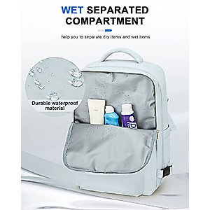 Carry on Travel Laptop Backpack for Women Men, Flight Approved,Backpack for Women, Travel Bag Hiking Outdoor Sports Rucksack Casual Daypack Backpack, Blue Simple