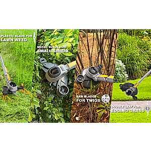 Weed Wacker Battery Powered, PATIOX Electric Grass Trimmer, Cordless Weed Whacker 3 in 1, 20V Weed Trimmer with Blade with One 2.5 Ah Battery Rechargeable