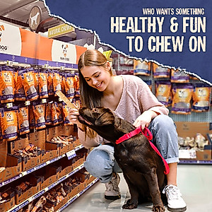 Raw Dog Collagen Chew Sticks for Dogs, 11IN-100% Beef,Grass Fed Non-GMO Premium Odor Free Dog Chews – All Natural Dog Treats Low Fat and High Protein Dental Treats