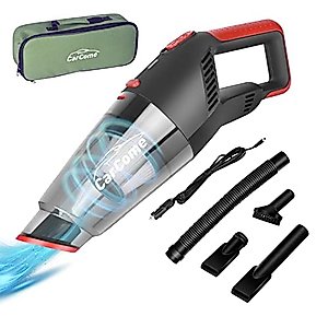 CarCome High Power Portable 6000PA Suction, Wet and Dry Car Vacuum Cleaner with 10FT Cord, Lightweight for Home Pet Hair Car Cleaning