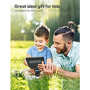 5" Coin Microscope 1200X with 32GB SD Card,Leipan 1080P Wireless LCD Digital Microscope with 8 LED Lights,PC View,Photo/Video Capture for Kids Adults,Compatible with Windows iPhone Android iPad