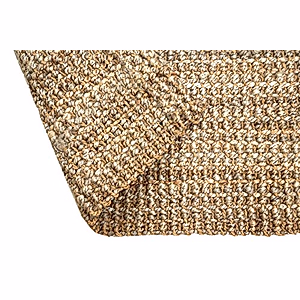 IRONGATE Jute Handspun Area Rug - Premium Jute Handwoven Reversible Chunky Textured Tan Beige Neutral Throw Accent Rug Carpet - Rustic Farmhouse Living Room Bedroom Den Study Décor -24" x 36" Natural