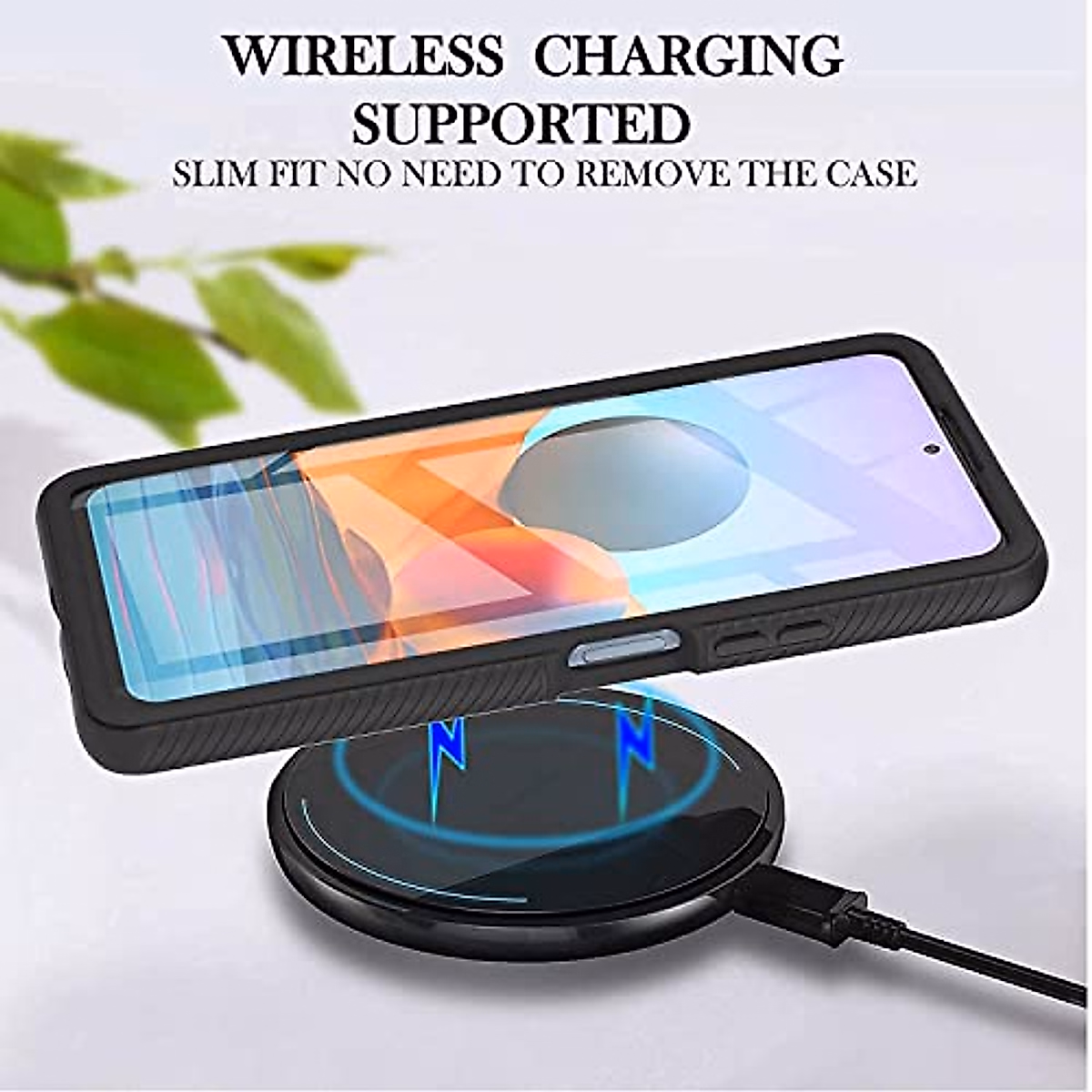 DETUOSI Hard Cell Phone Case for Xiaomi Redmi Note 10 Pro 6.67" with Screen Protector (Not for Note 10 5G), 360 Full Body Protective Phone Cover Case for Redmi Note 10 Pro Max, Black