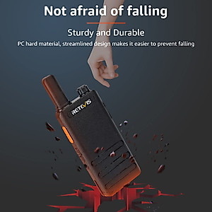 Retevis RT22P,New Version of RT22(2.0),Rechargeable Walkie Talkies for Adults,Compact FRS Two-Way Radios,VOX Handsfree,1620mAh Large Battery,USB C Charger,2 Way Radio for Small Store Hotel(4 Pack)