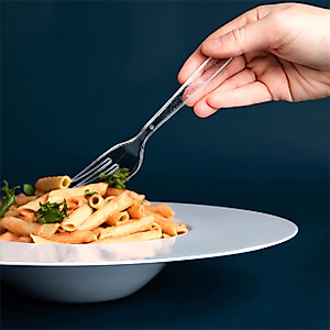 Crystalware, Heavy-Weight Plastic Fork, Durable and Disposable for Party supply or Home Use,…