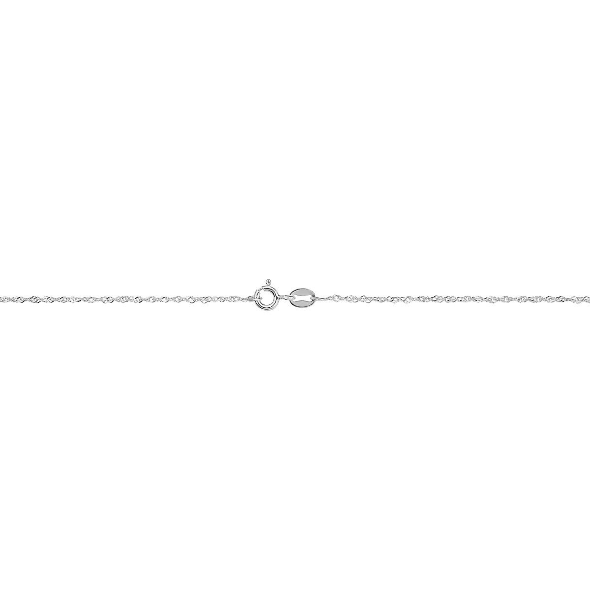 Sterling Silver Singapore Chain Pendant Necklace (1.3 mm, 20 inch)