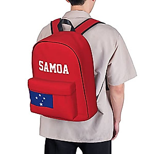 Samoa Flag Samoans Backpack Travel School Bookbags Shoulder Laptop Daypack College Soccer Bag For Womens Mens Boys Girls