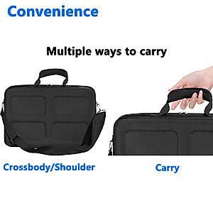 Traveling Storage Bag for PS5, Carrying Case for Sony Playstation 5 Console, Shockproof Scratchproof Hard Handbag, Store PS5 Controller, Pulse 3D Headset, and More Gaming Accessories (Black)