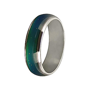 6mm Color Changing Ring Mood Emotion Temperature Index Copper Color Change Ring for Women Men-size 5