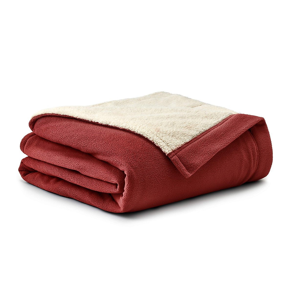 Eddie Bauer - Full Heated Blanket, Soft Fleece Electric Blanket with Sherpa Reverse, Warm Bedding with Low-Voltage Technology (Redwood, Full)