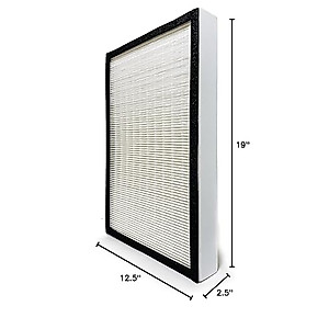 Nispira True HEPA Filter Replacement Compatible with Vornado Air Purifier AQS 25 35 Part MD1-0004. 1 Pack