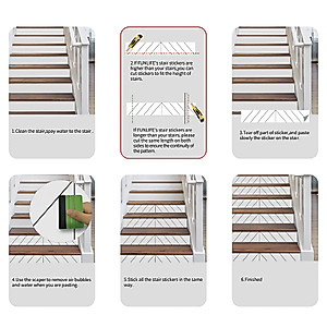 funlife 14Pcs Industrial Style Non-3D Peel and Stick Stair Riser Vinyl Stickers, Self-Adhesive Removable Staircase Riser Decals, 39.37"x7.09" Red and Gray Metal