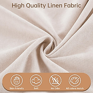 YFO Criss Cross Armless Home Office Chair with Replaceable Wheels/Fixed Base and Lumbar Support, Wide Seat Swivel Chair, Comfy Computer Chair, Beige