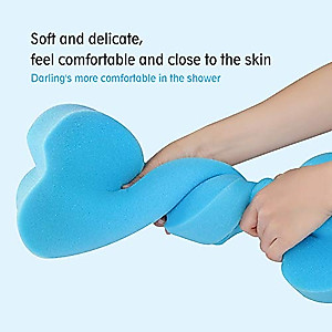 KECUCO Baby Bath Cushion Infant Bath Sponge Bath Mat, Baby Bath Pad Bath Sponge for Toddler Infant Newborn (Blue-Style4)
