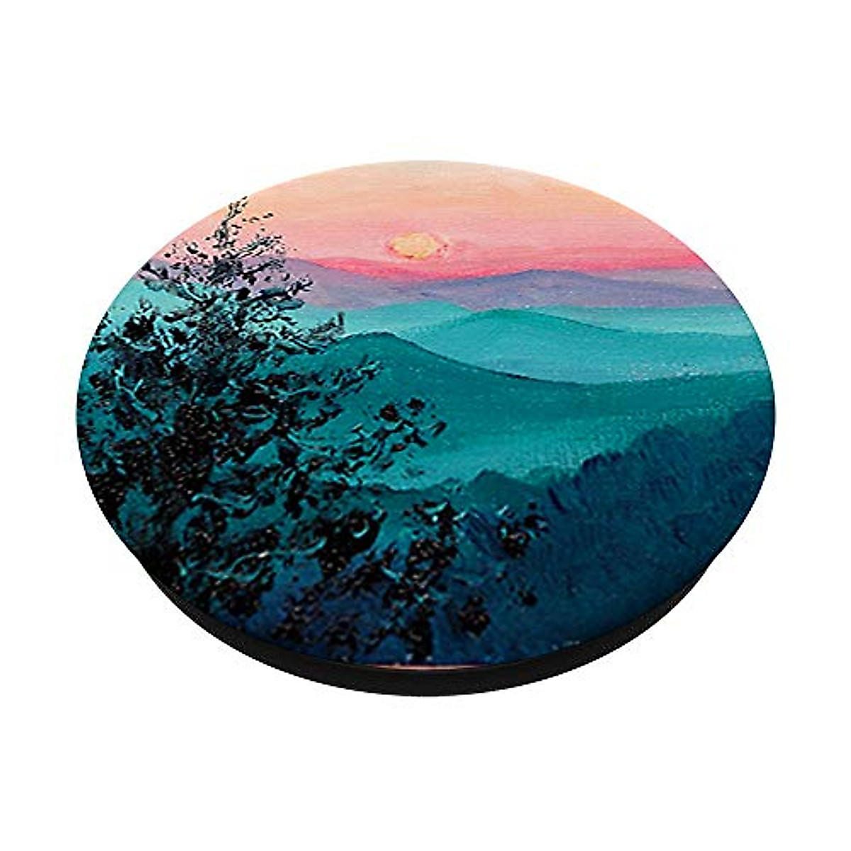 Cool Mountains Watercolor Painting Design Outdoor Lovers PopSockets Swappable PopGrip