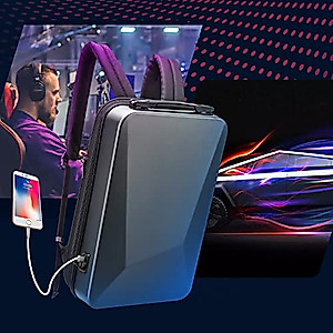 BOPAI Hard Shell Tsa Laptop Backpack for Men Gaming Backpack for 17.3 inch Anti Theft Expansion Backpack Light Slim Black Usb Waterproof 15.6 Rucksack