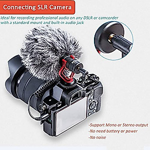 Aukeer 3.5mm Audio Cable, 2-Pack 30cm Mini Coiled 3.5mm Headphone Cable, 90 Degree 1/8" 3.5mm TRS Jack Male to Male Stereo Aux Audio Coiled Cord (Up to 50cm)