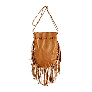 Beige Boho Bag | Real Leather | Fringe Purse | Bohemian Bags | Hobo Tote Handbag