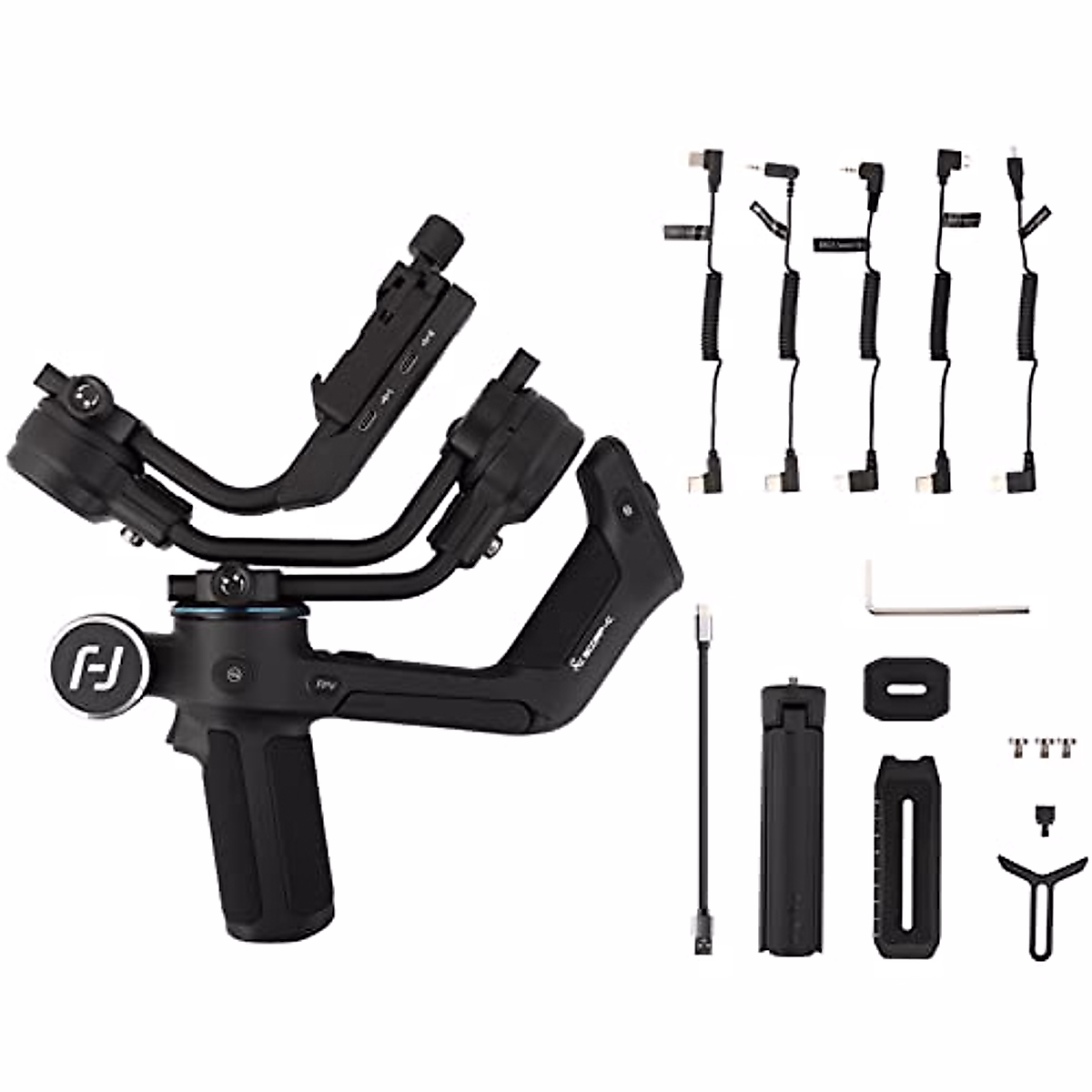 FeiyuTech SCORP-C Camera Gimbal Stabilizer for DSLR and Mirrorless Cameras,Camera Handheld Gimbal 3-Axis, 5.51lbs Payload for Sony/Canon/Panasonic/Lumix/Nikon/Fujifilm,with Tripod