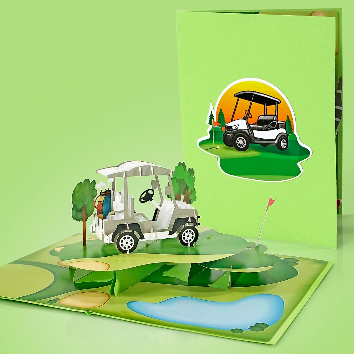 CUTPOPUP Birthday Card for Men, Fathers Day Card Pop Up, Father's Day, Birthday 3D Greeting Card for Husband, Son, Dad, Grandpa (Golf)