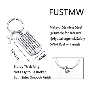 Christian Gifts Bible Verse Keychain May God Bless And Keep You Always Religious Jewelry Scripture Gifts (silver)