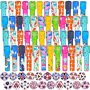 48 Pcs Kaleidoscopes, Vintage Classic Kaleidoscope Toys Educational Party Favors for Stock Stuffers Bag Fillers for Boys and Girls Birthday and School Carnival Prizes, Random Patterns (Classic Style)