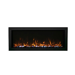 Amantii Panorama Indoor/Outdoor Extra Slim Built In Electric Fireplace (BI-40-XTRASLIM), 40-Inch