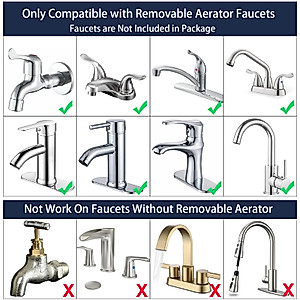 Sink Hose Sprayer Attachment for Faucet - Tub Faucet Sprayer Attachment with 6 Adapters for Hair Washing, Pet Dog Rinse, Baby Bath, ON/OFF Hose Extension for Laundryroom, Bathroom, Utility Sink