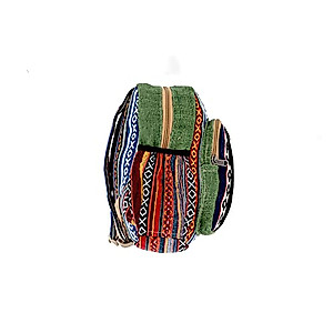 Unique Design100% Himalaya Hemp Backpack Small Backpack Hippie Backpack Festival Backpack Hiking and Tablet Backpack FAIR TRADE Handmade with Love.