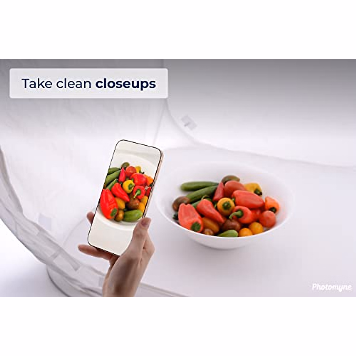 Photomyne Professional Photo Studio Shooting Tent | Photo Light Tent | Photo Light Box | Light Cube Diffusion - White (19X19 inch)