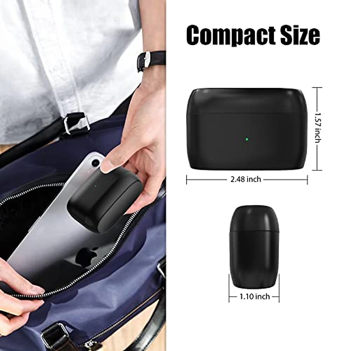 Charging Case for Jabra Elite 85t, Charging Case Replacement Compatible with Jabra Elite 85t Earbuds Charger Support Bluetooth Pairing, Wired and Wireless Charging (NOT Included Earbuds)