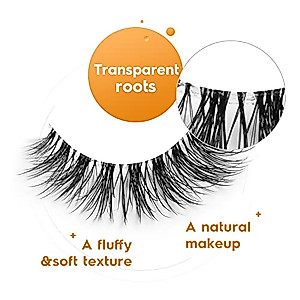 False Eyelashes Wispy Natural Look Lashes 5 Pairs Soft Faux Mink Lashes 3D 6D Volume Fluffy Frihappy Fake Eyelashes Packs DW4