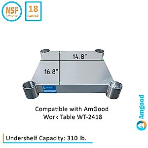 Additional Undershelf for AmGood Work Table (24" X 18")