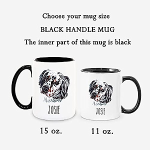 English Setter Personalized Coffee Mug Gifts for Mom Dad Dog Lovers - Custom 15oz or 11oz - Dishwasher Microwave Safe (English Setter)
