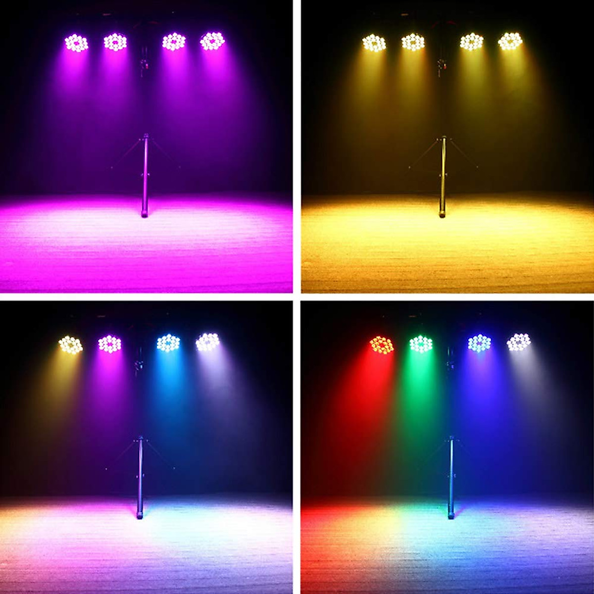 Par Lights LED Stage Lights, U`King 10Wx18 RGBW Uplight Stage Lighting Effect by DMX and Sound Activated Control Wash Light for Wedding Parties Church Club DJ Live Show