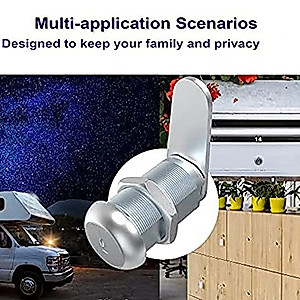 PRIZOM 6 Pcs Mailbox Lock, 5/8Inch Cabinet Locks and Cam Locks for Toolbox Keyed Alike, Secure Drawer and File Cabinet