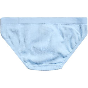 Limited Too Girls' Underwear - 6 Pack 100% Cotton Bikini Briefs (Size: 7-16), Size 7-8, Blue/Grey Assorted
