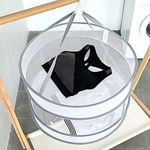 2-Tier Foldable Sweater Mesh Dryer, Potable Hanging Drying Rack Flat Clothes Drying Net Collapsible Laundry Hanging Mesh Rack