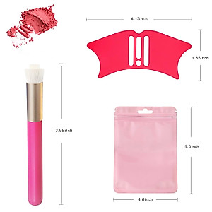 Idefair Nose Contour Stencil Shadow Tool, 4 in 1 Reusable Silicone Nose Contour Shadow Highlighter Template Brush Tool, Multi-Functional Makeup Applicator for Nose Eyeliner Shadow Lip