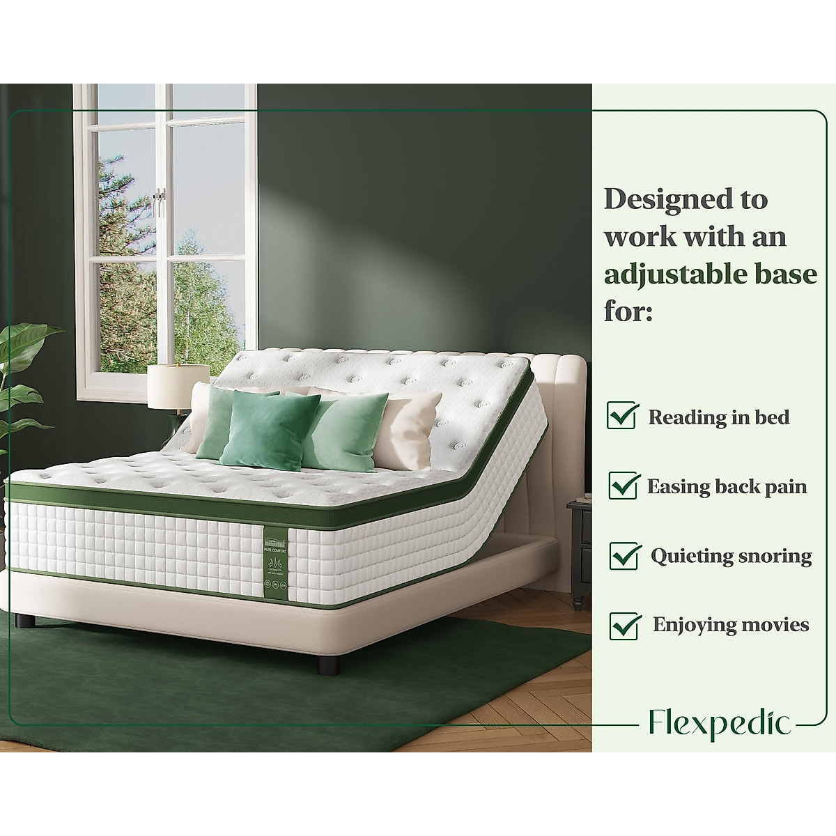 Queen Mattress, 14-Inch Plush Luxury Hybrid Mattress, Fiberglass-Free Mattress in a Box with Gel Memory Foam, Individual Pocket Spring for Motion Isolation-Edge Support,CertiPUR-US,100 Nights Trial