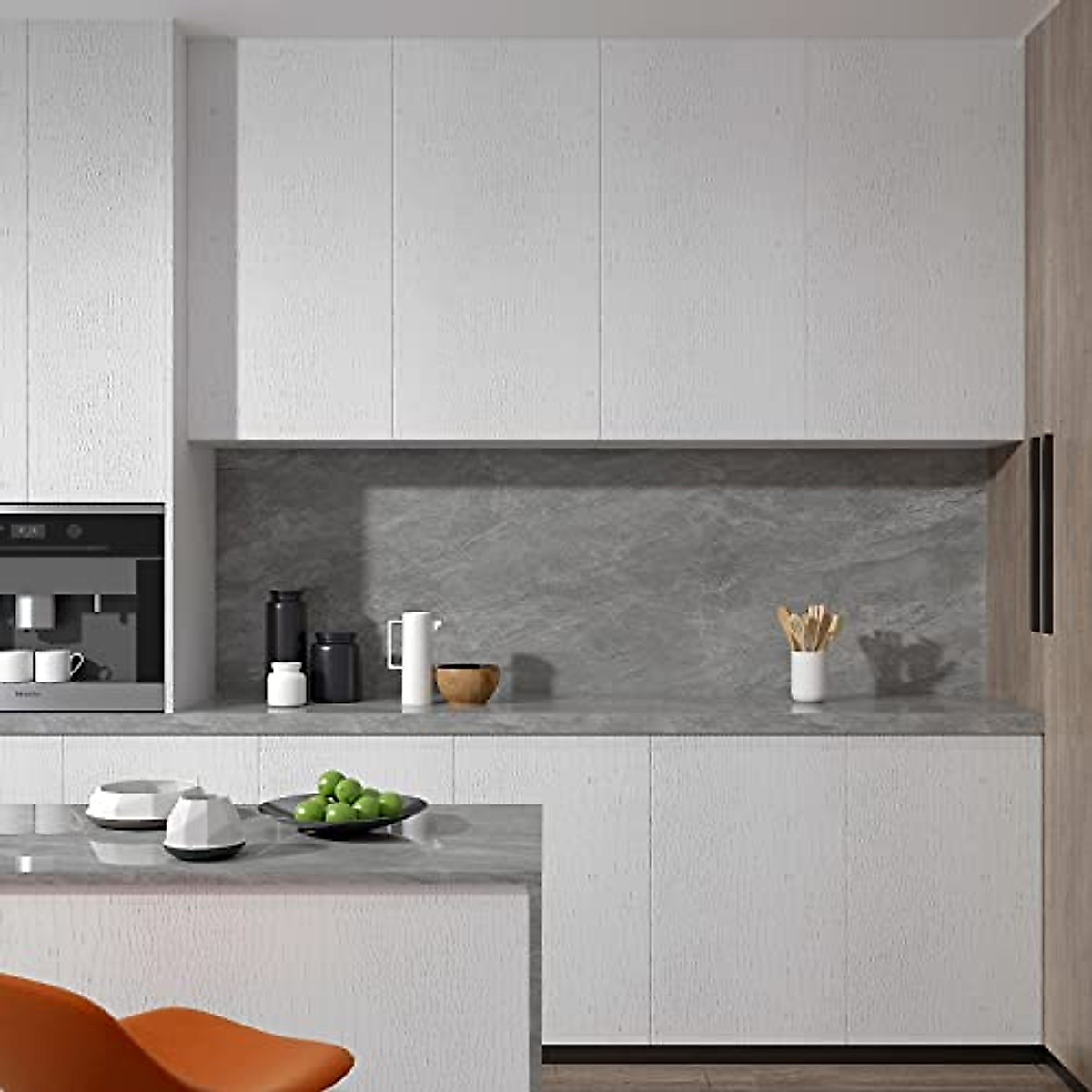 YENHOME Crocodile Textured Wallpaper Removable Wallpaper Peel and Stick White Wallpaper for Bedroom Bathroom Wall 17.7"X118" Self Adhesive Accent Wallpaper White Contact Paper for Cabinet Drawers Wall