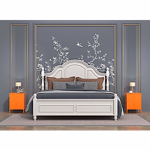 Aiasuit Night Stand Orange Nightstand Drawer End Tables Dresser for Bedroom, Bed Side Table Drawer Tea Table 2 Tiers Locker Coffee Table Metal Size: 23.62" H x 15.75" W x 14.17" D