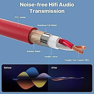 EBXYA XLR Cables 50 ft 2 Pack - Mic Cables Balanced DMX Cable Male to Female Suitable for Microphones, Radio Station, Stage Lighting