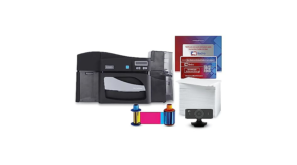 Bodno Fargo DTC4500e Dual Sided ID Card Printer Complete Kit