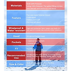 PUREMSX Winter Designer Insulated Parka, Womens Vegan Down Skiing Hiking Thick Arctic Warm Overcoat Quilted Long Jacket,White,Small